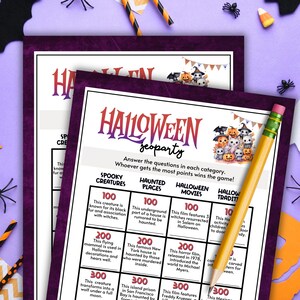 Halloween Jeoparty Party Game Test Smarts Knowledge Trivia Icebreaker ...