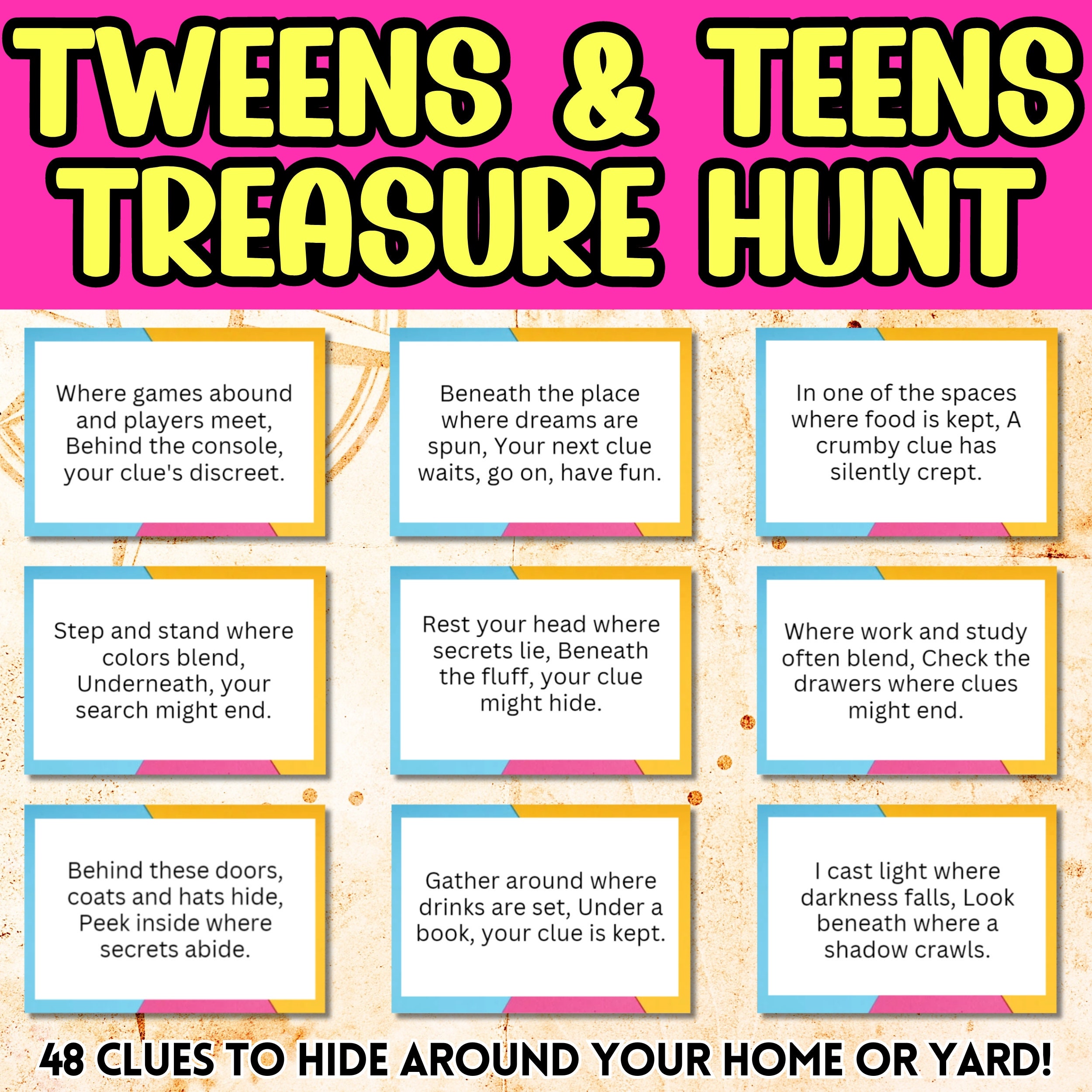 Tween Scavenger Hunt Puzzles Outdoor and Indoor for Teenage Girls and ...