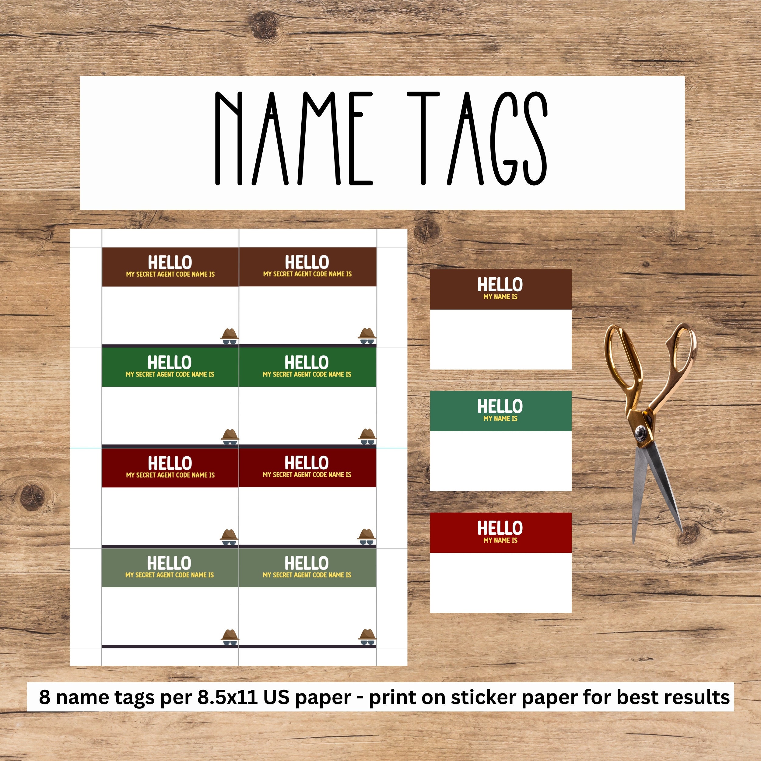 Secret Agent Name Game: Spy Party Activity (printable) - Etsy