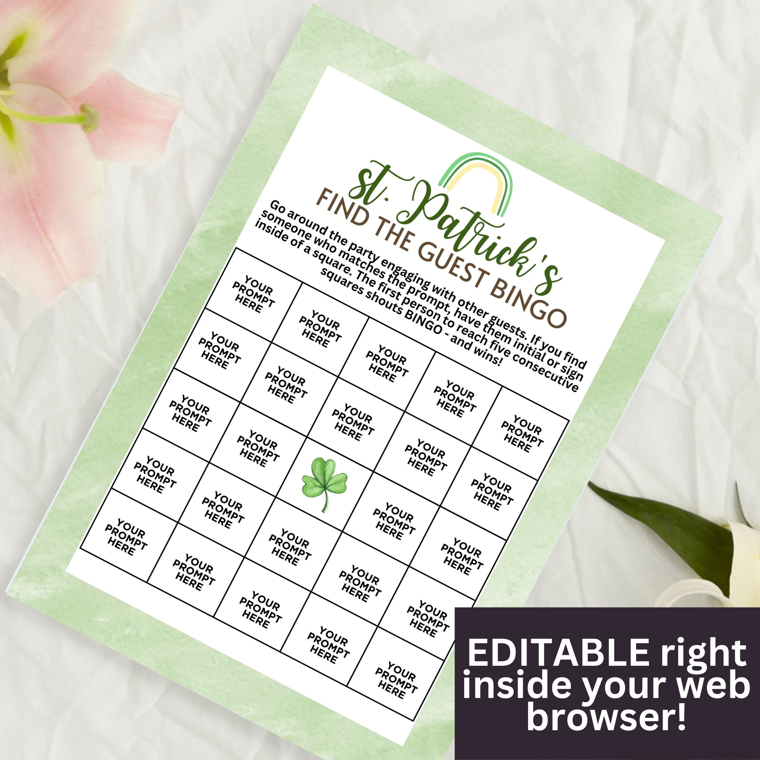 EDITABLE St. Patrick's Day Find the Person Who Mix and Mingle ...