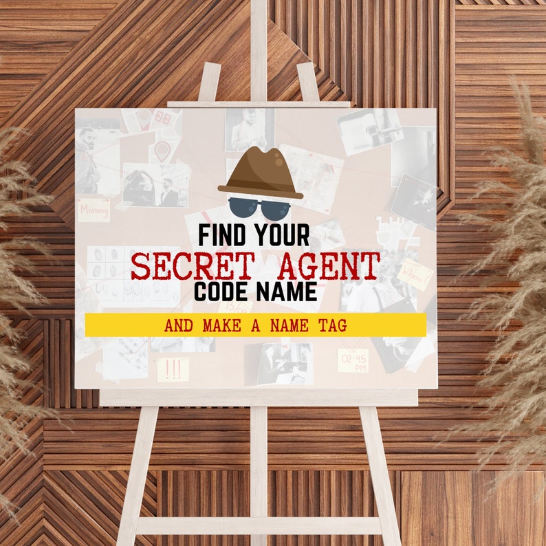 Secret Agent Name Game: Spy Party Activity (printable) - Etsy