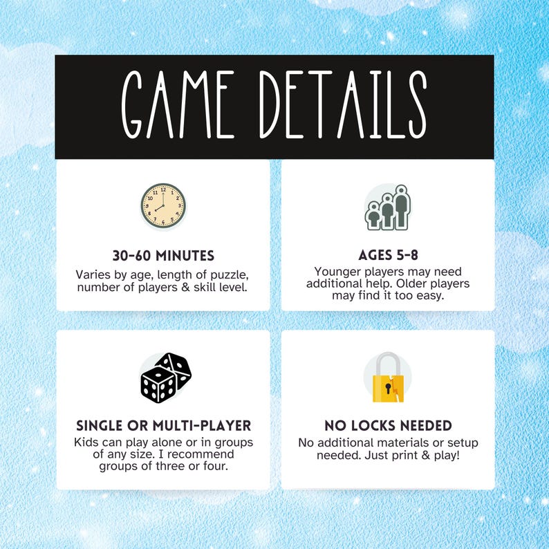 Birthday Cake Escape Room DIY Printable Party Puzzle Game Activity for ...