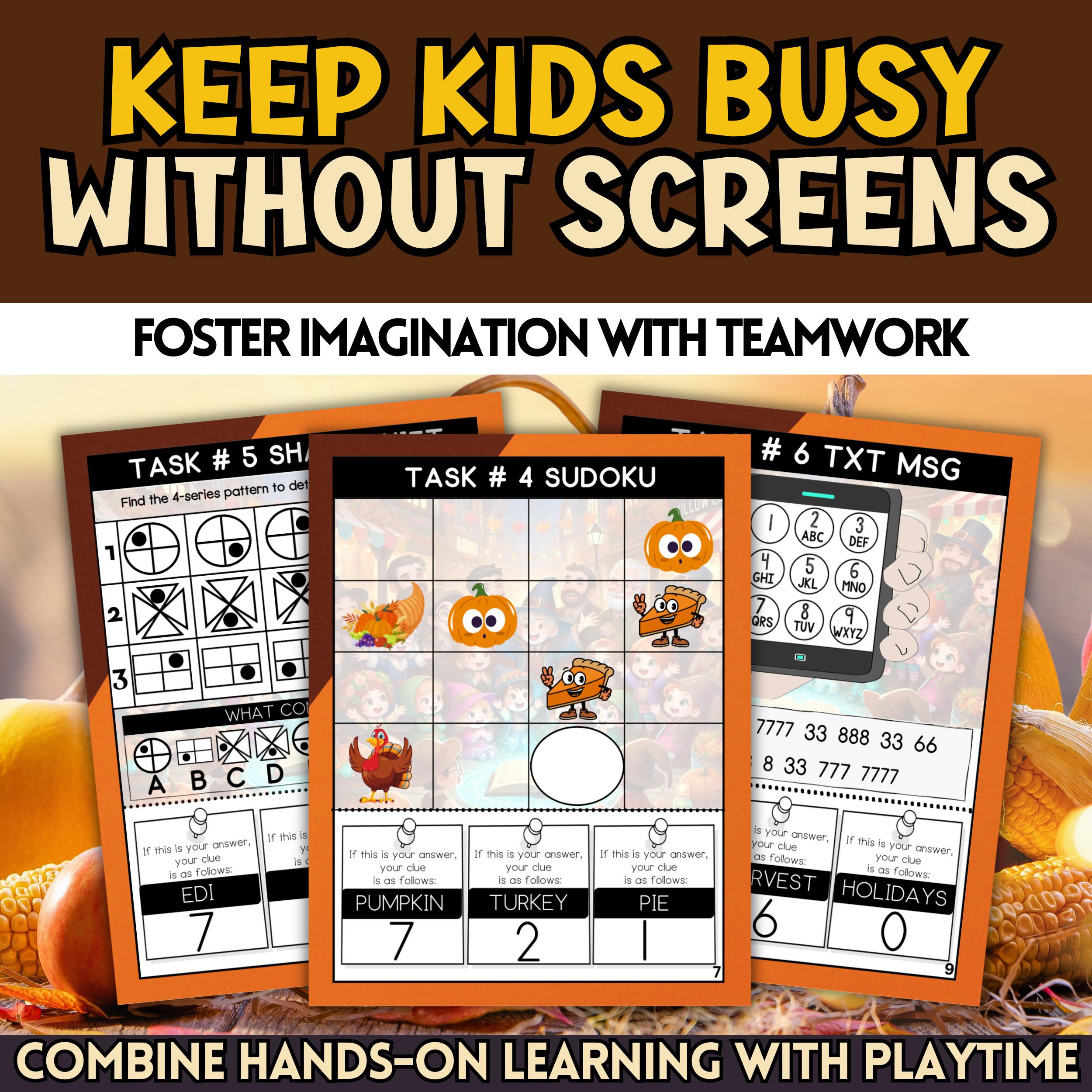 Thanksgiving Turkey Escape Room Game: Printable Tween/teen Activity ...