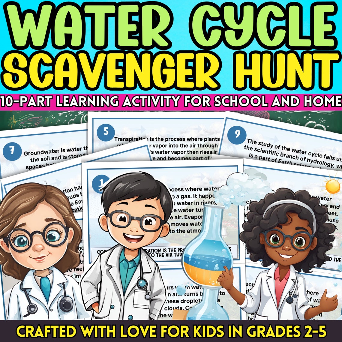 Water Cycle Study Activities Printable Hydrology Earth Science ...