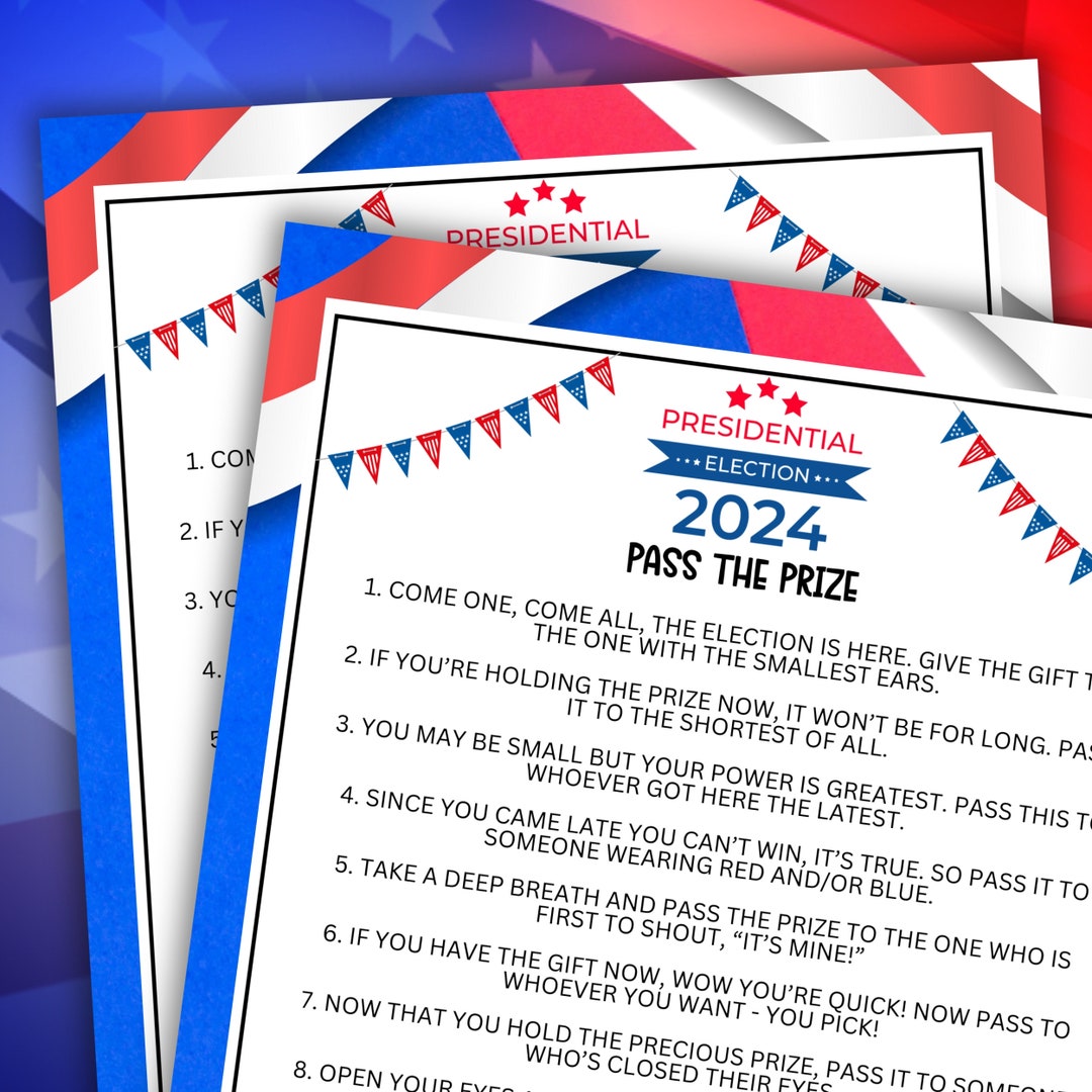 2024 Election Watch Party Game: Pass the Prize (PDF) - Etsy