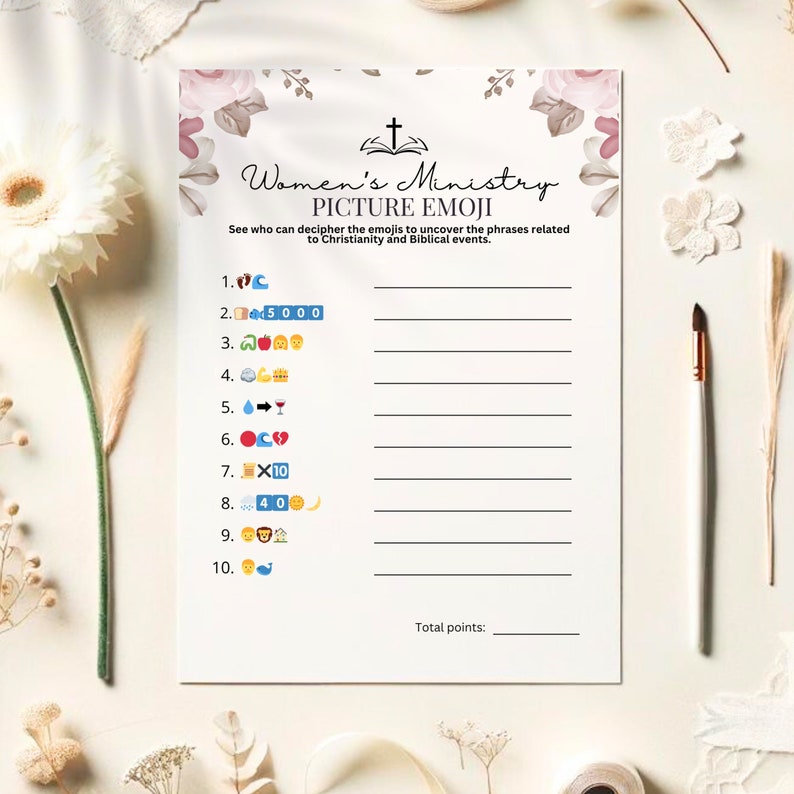 Women's Ministry Emoji Bible Game: Christian Fellowship Activity ...