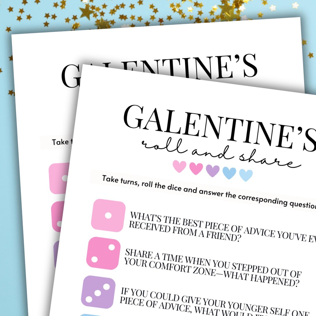 Galentines Day Roll and Share Dice Game Getting to Know You Small Group ...