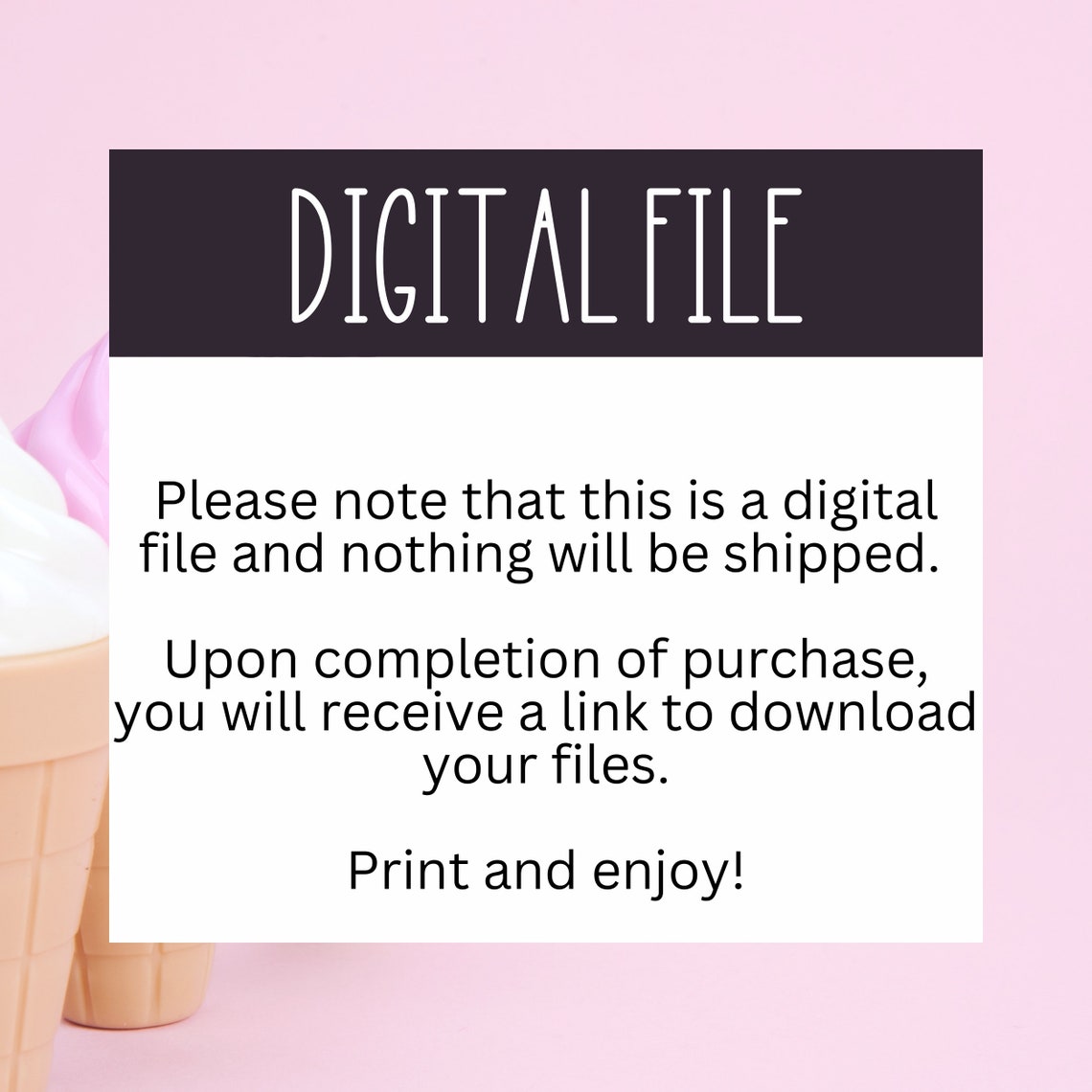 Ice Cream Pass the Prize Game: Summer Birthday Party (PDF) - Etsy