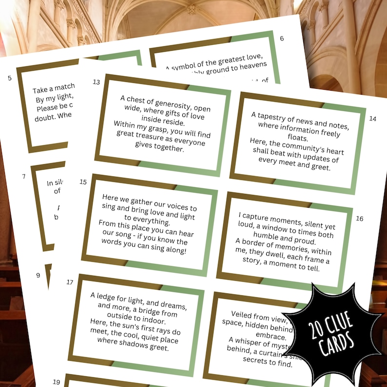 Church Treasure Hunt: Printable Scavenger Game (PDF Download) - Etsy