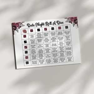 Date Night Dice Game: Romantic Conversation Starters (PDF) - Etsy