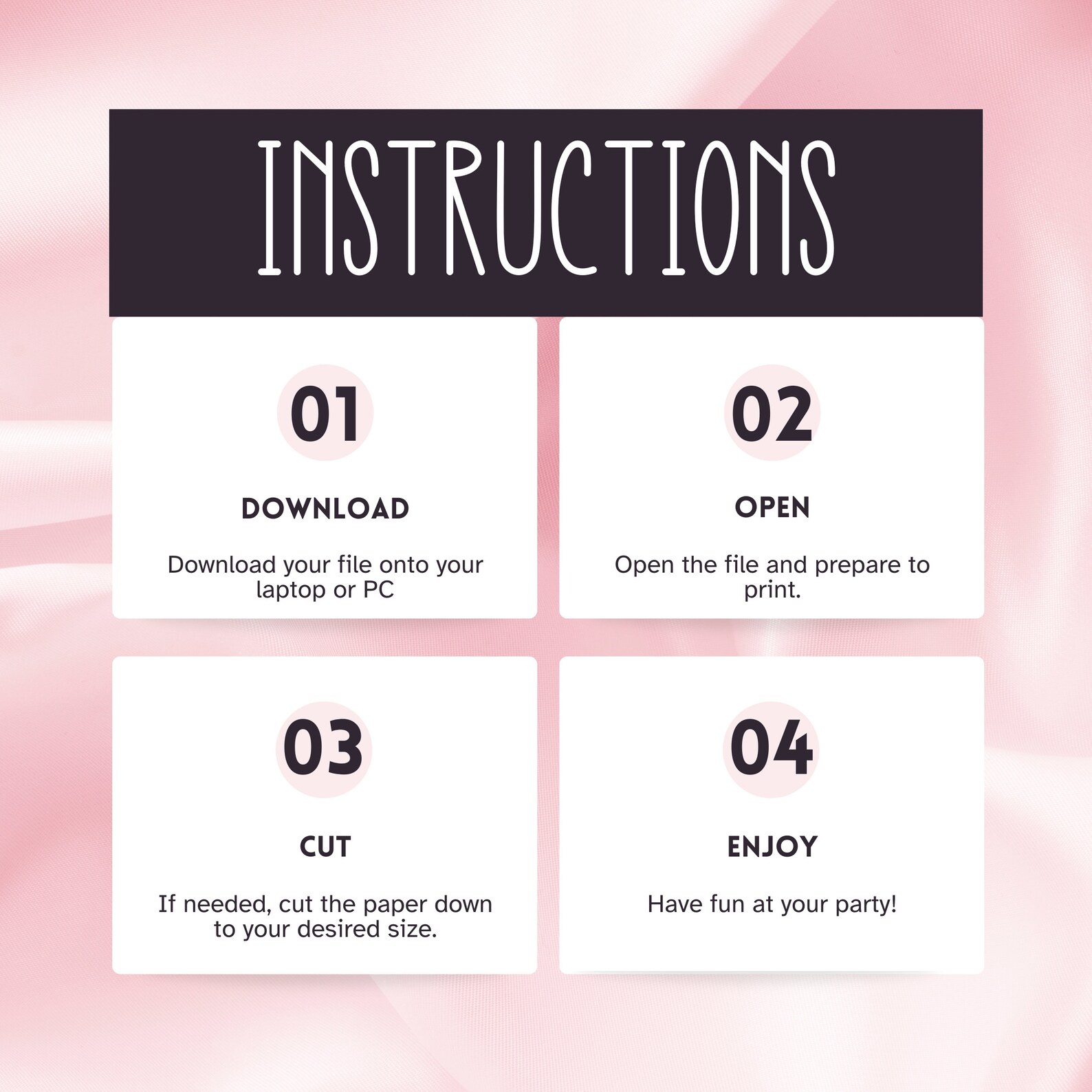 Slumber Party Pass the Prize Left Right Pink Purple Game Activity for ...