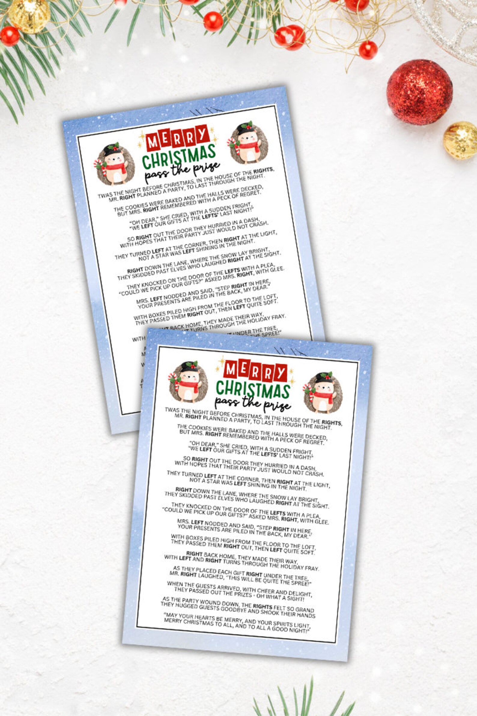Christmas Pass the Prize Game: Winter Holiday Party (PDF) - Etsy