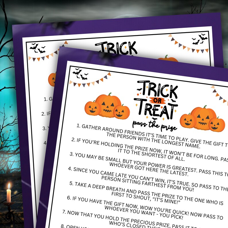 Halloween Pass the Prize Game: Spooky Party Activity (PDF) - Etsy