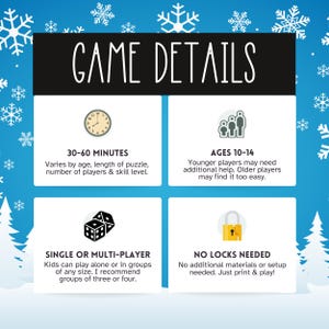 Christmas Escape Room Kit: Santa's Sleigh Adventure (printable PDF) - Etsy