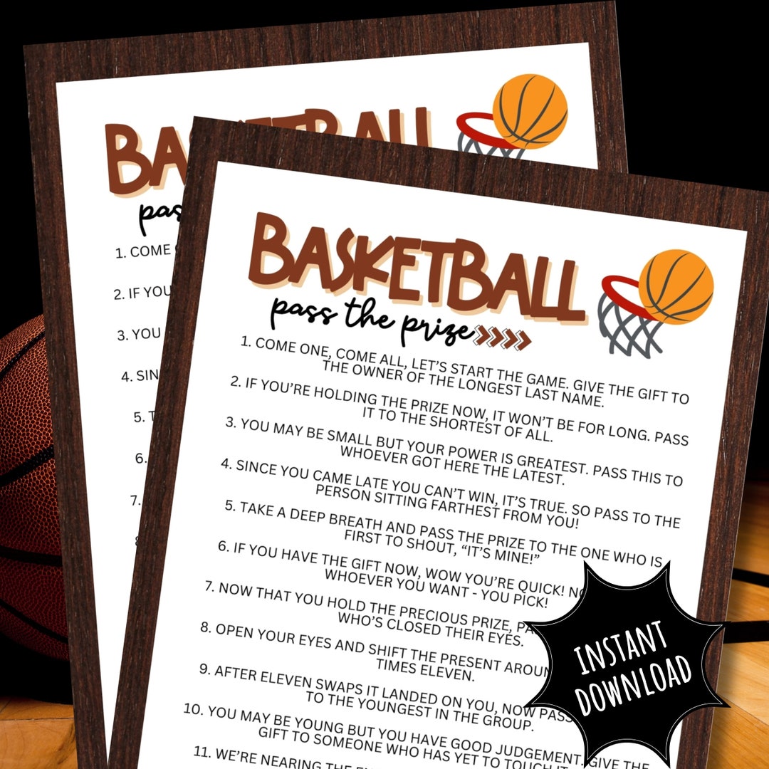 Basketball Pass the Prize Left Right Game for Team Group Sports ...