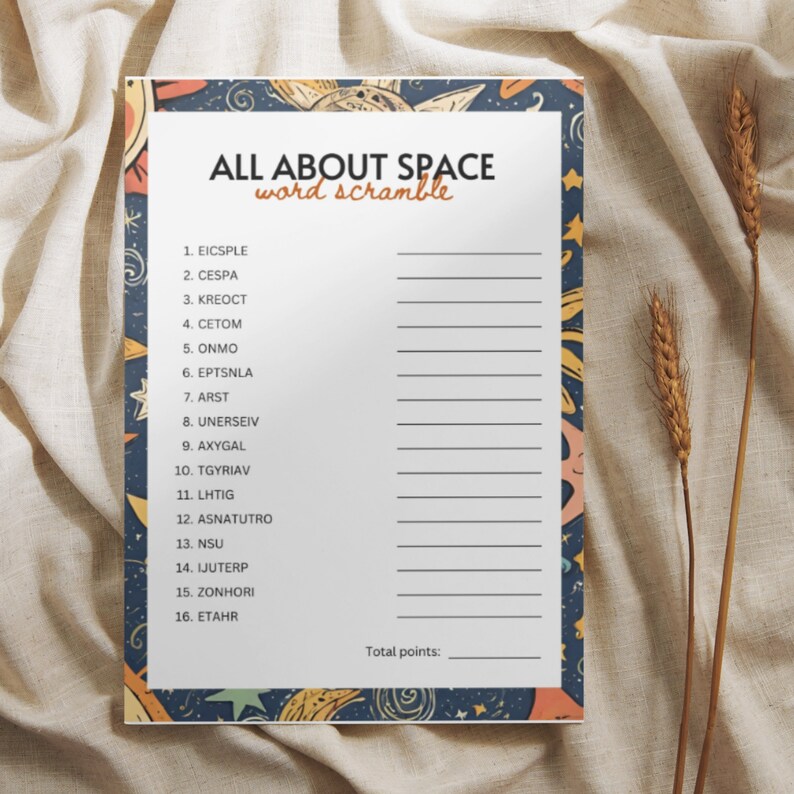 Solar Eclipse Word Scramble Viewing Party Activity for Kids Adults ...