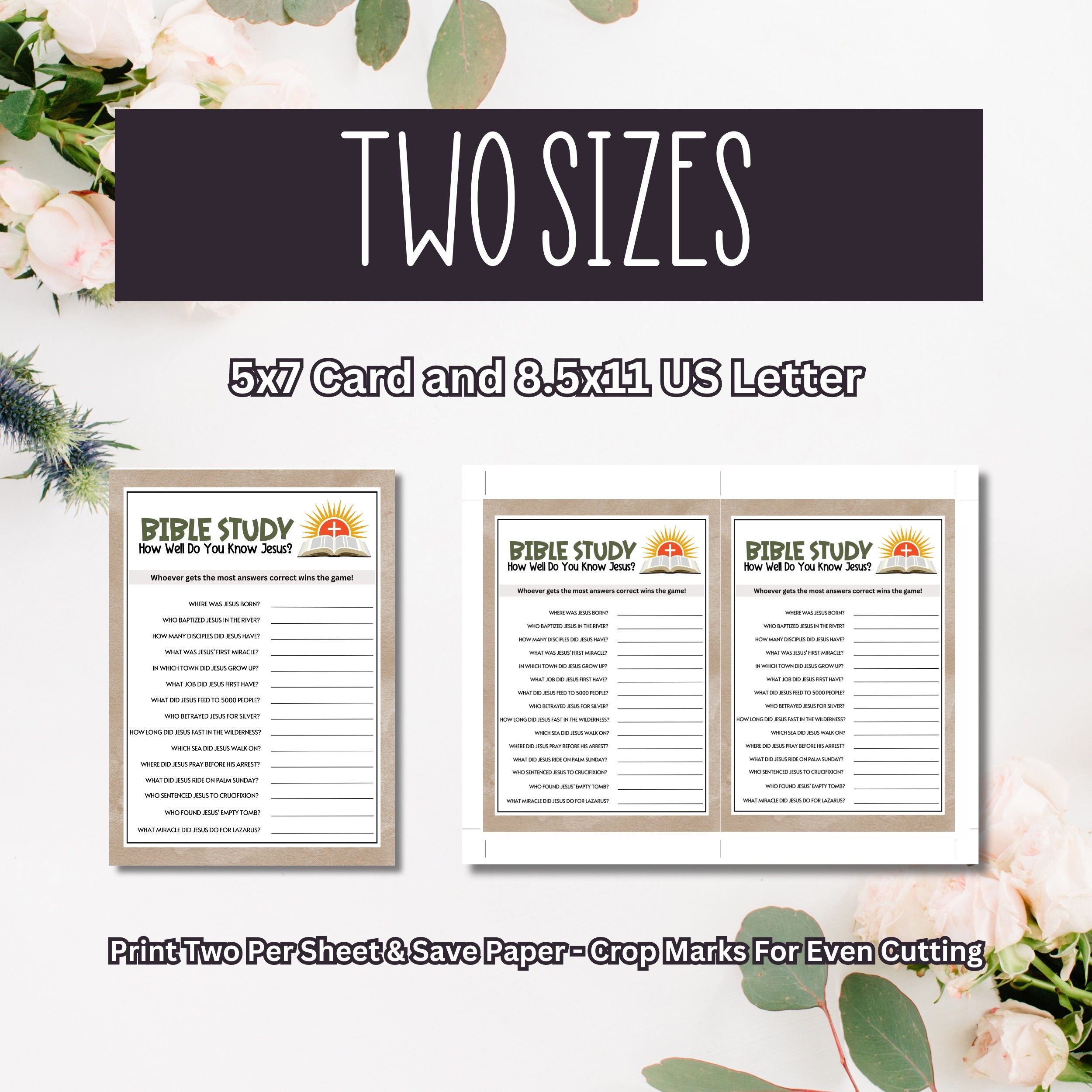 Jesus Christ Trivia Game: Printable Bible Study (digital Download) - Etsy