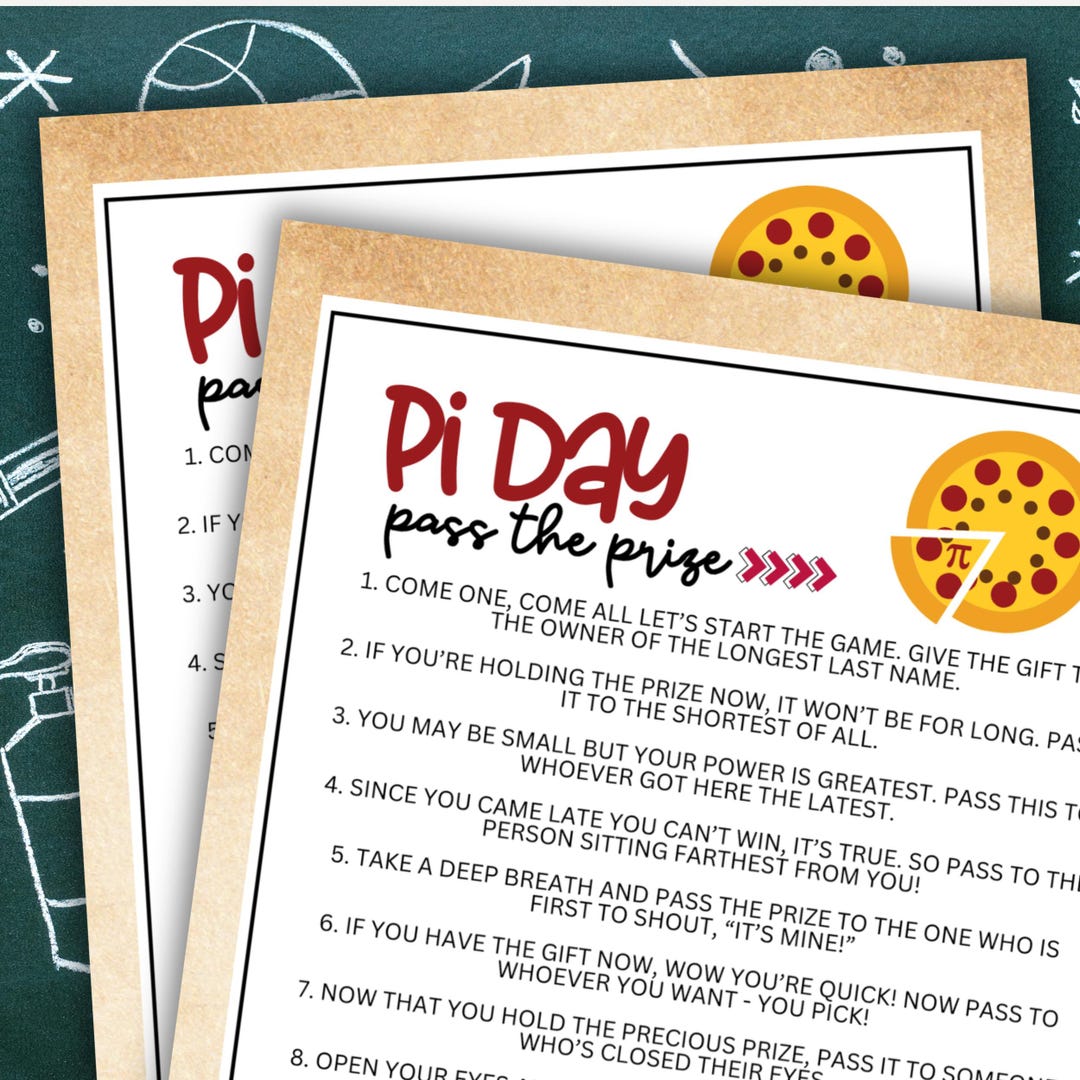 Pi Day Games - Pass the Prize Left Right Story - Fun Classroom ...