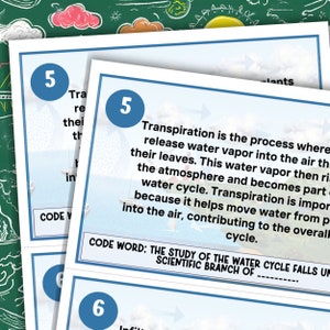 Water Cycle Study Activities Printable Hydrology Earth Science ...