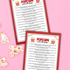 Popcorn Pass the Prize Game: Birthday Party Activity (PDF) - Etsy