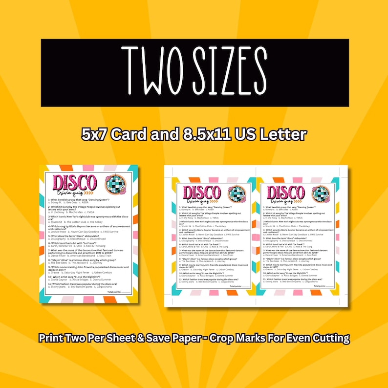 Disco Trivia Quiz Question Game 70's Funky Groovy DJ Retro Vintage ...