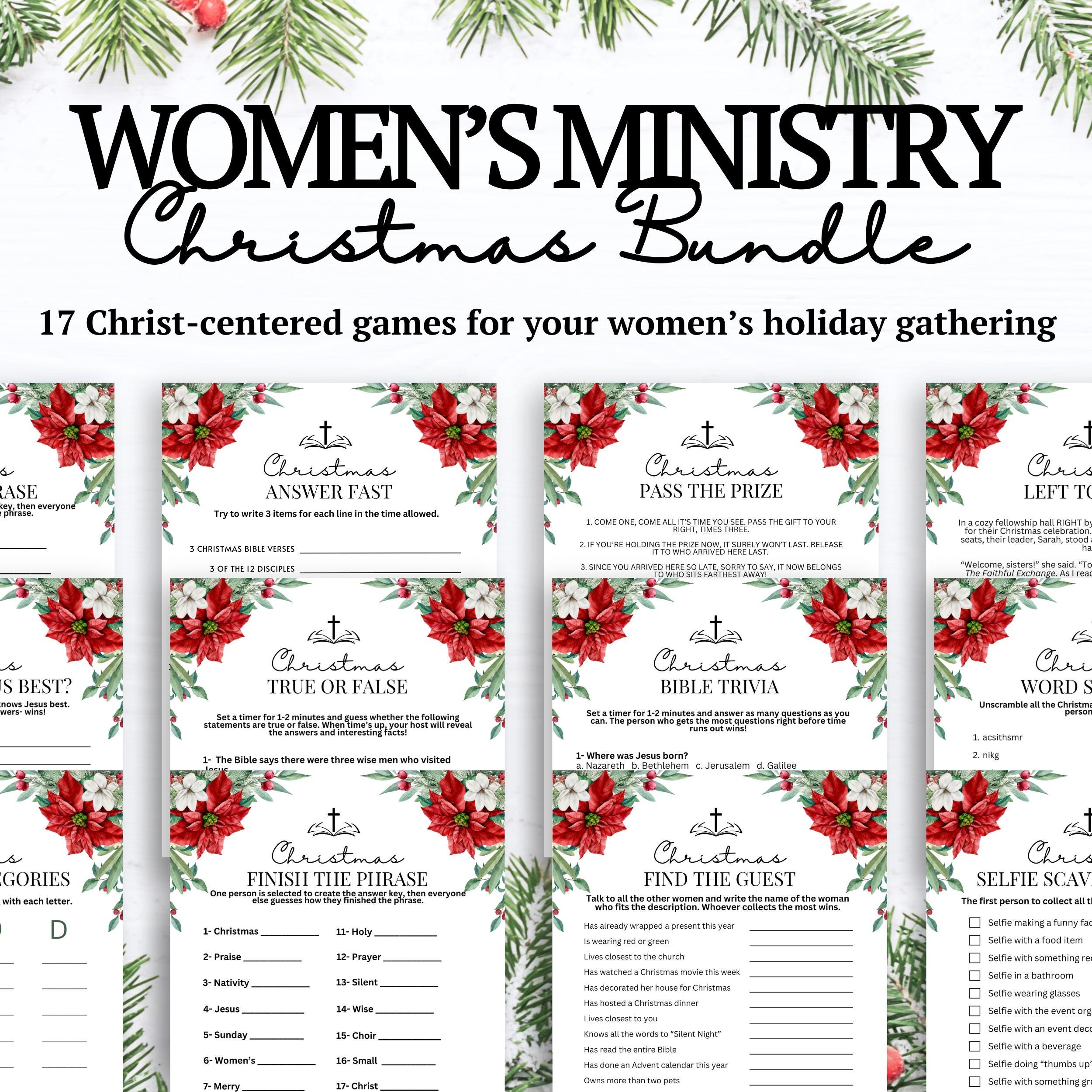 Women's Ministry Christmas Games MEGA Bundle: 16 Christian Activities ...