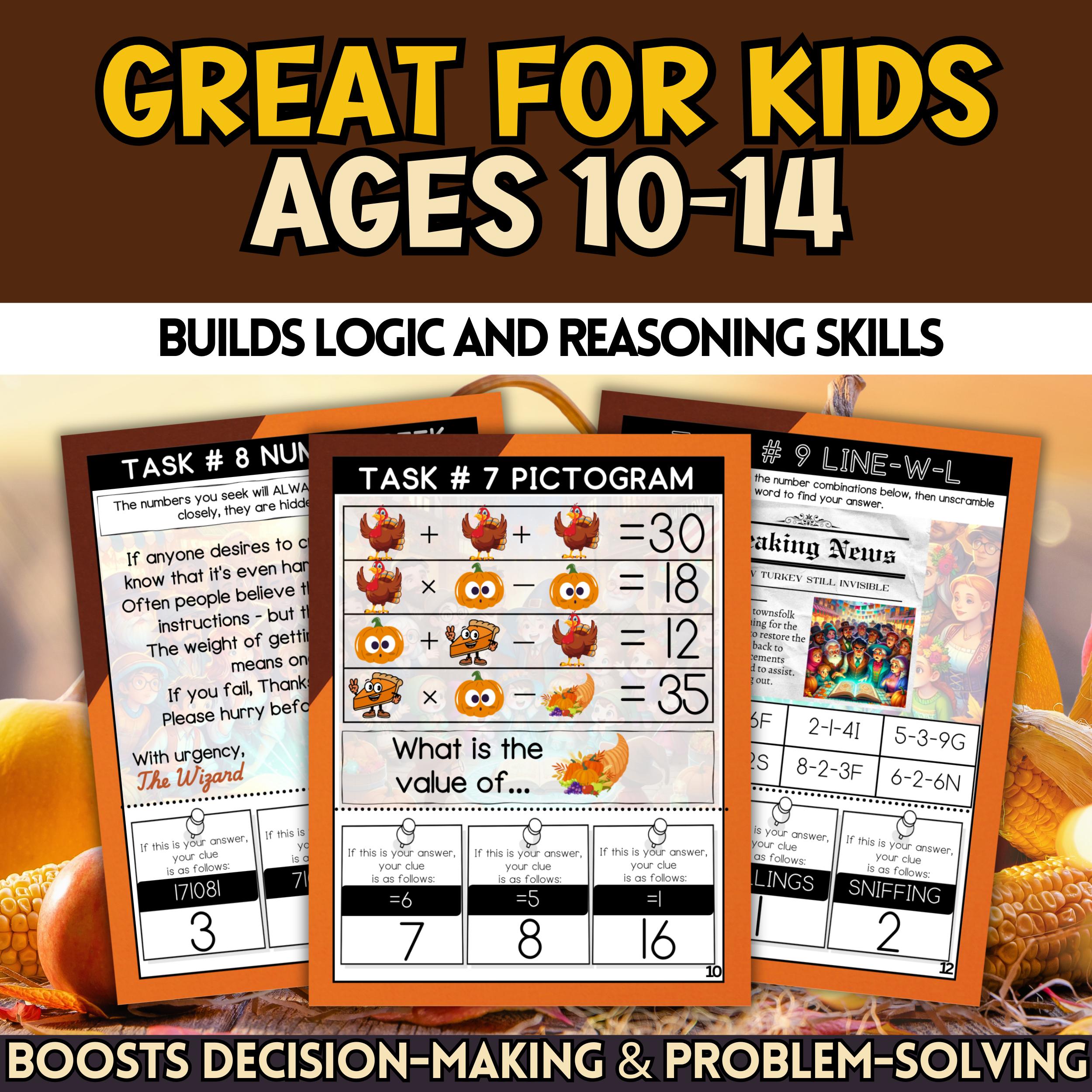 Thanksgiving Turkey Escape Room Game: Printable Tween/teen Activity ...