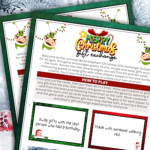 Christmas Gift Exchange White Elephant Yankee Swap Xmas Family Holiday ...
