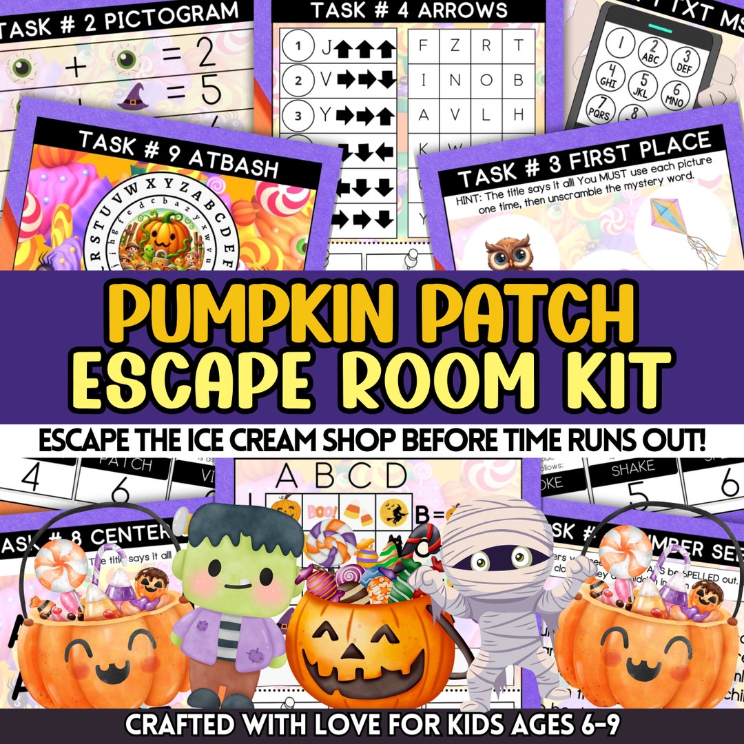 Pumpkin Patch Escape Room Kit: Halloween Party Game (PDF) - Etsy