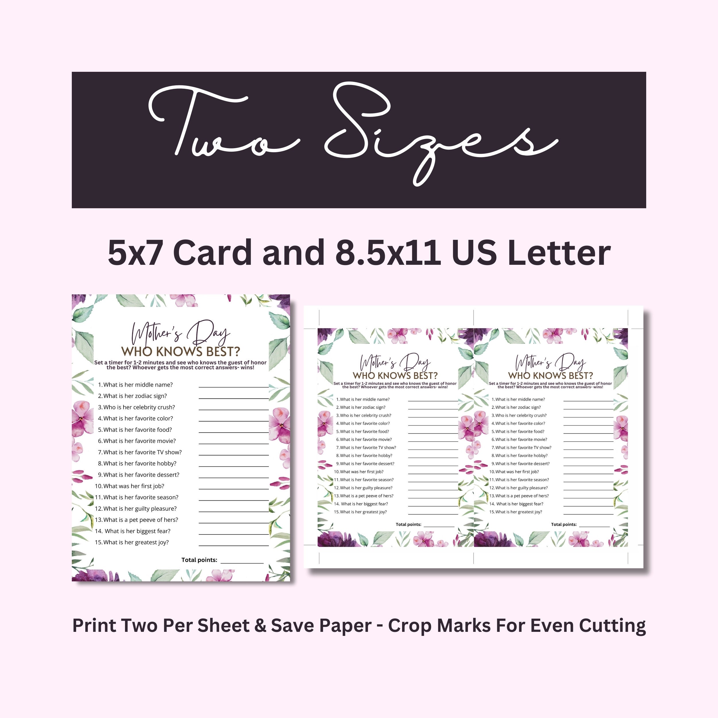 Mother's Day Find the Guest Icebreaker Mix and Mingle Party Game for ...