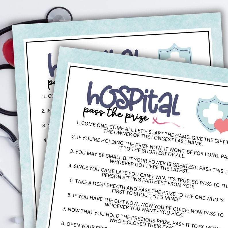 Hospital Pass the Prize Game: Nurse Appreciation, Work Events (PDF) - Etsy