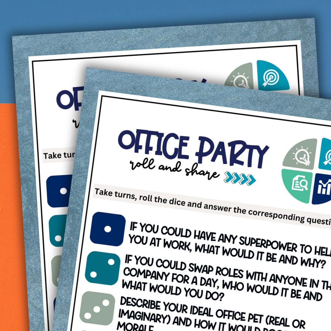 Office Work Party Roll and Share Dice Game Icebreaker Mix Mingle Game ...