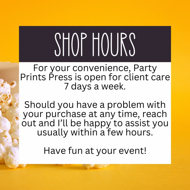 Popcorn Pass the Prize Game: Birthday Party Activity (PDF) - Etsy