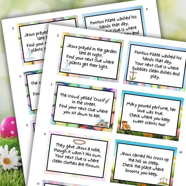 Easter Bible Scavenger Hunt Printable, Engaging Church Activity for ...