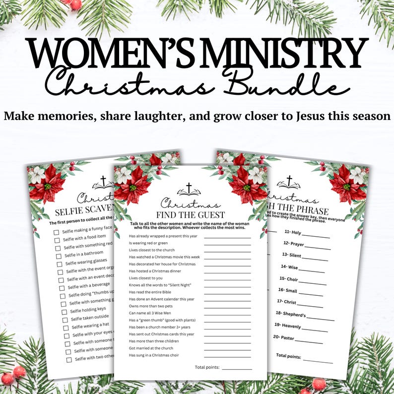 Women's Ministry Christmas Games MEGA Bundle: 16 Christian Activities ...