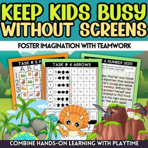 Dinosaur Escape Room Kit: Kids Printable Puzzle Game (ages 6-9 ...