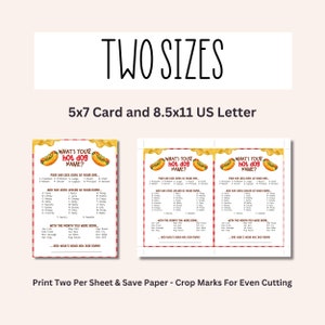 Hot Dog Name Game: Personalized Party Activity (PDF) - Etsy