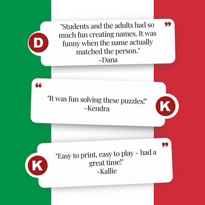 Italian Slang Trivia Game: Language Learning Activity (PDF) - Etsy
