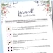 Farewell Roll and Share Game: Goodbye Party Activity (digital Download ...