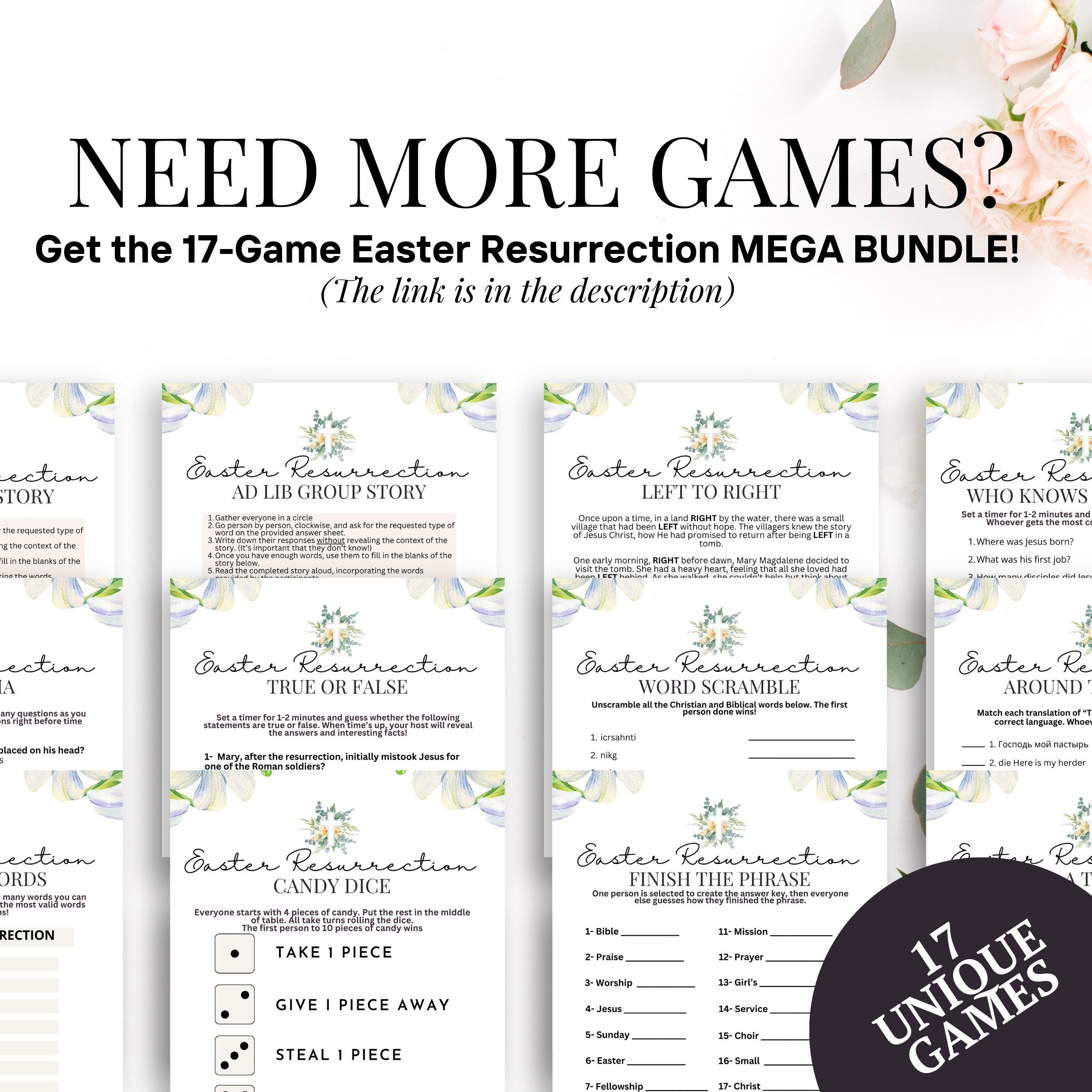 Who Knows Jesus Best Easter Sunday Trivia Question Game to Mix and ...