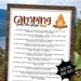 Camping RV Road Trip Game: Pass the Prize Family Activity (PDF) - Etsy