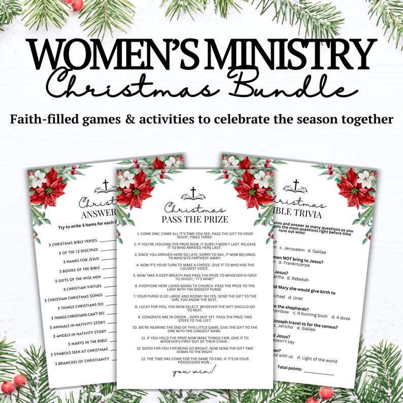Women's Ministry Christmas Games MEGA Bundle: 16 Christian Activities ...