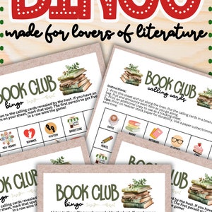 Book Club Bingo Game: Fun Activity for Literature Lovers (PDF) - Etsy