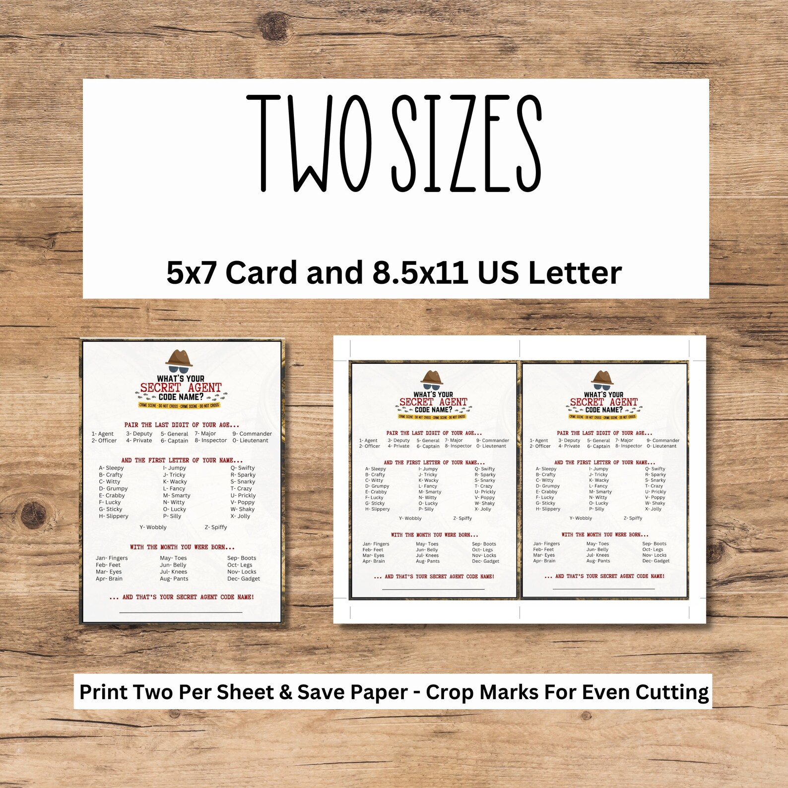 Secret Agent Name Game: Spy Party Activity (printable) - Etsy