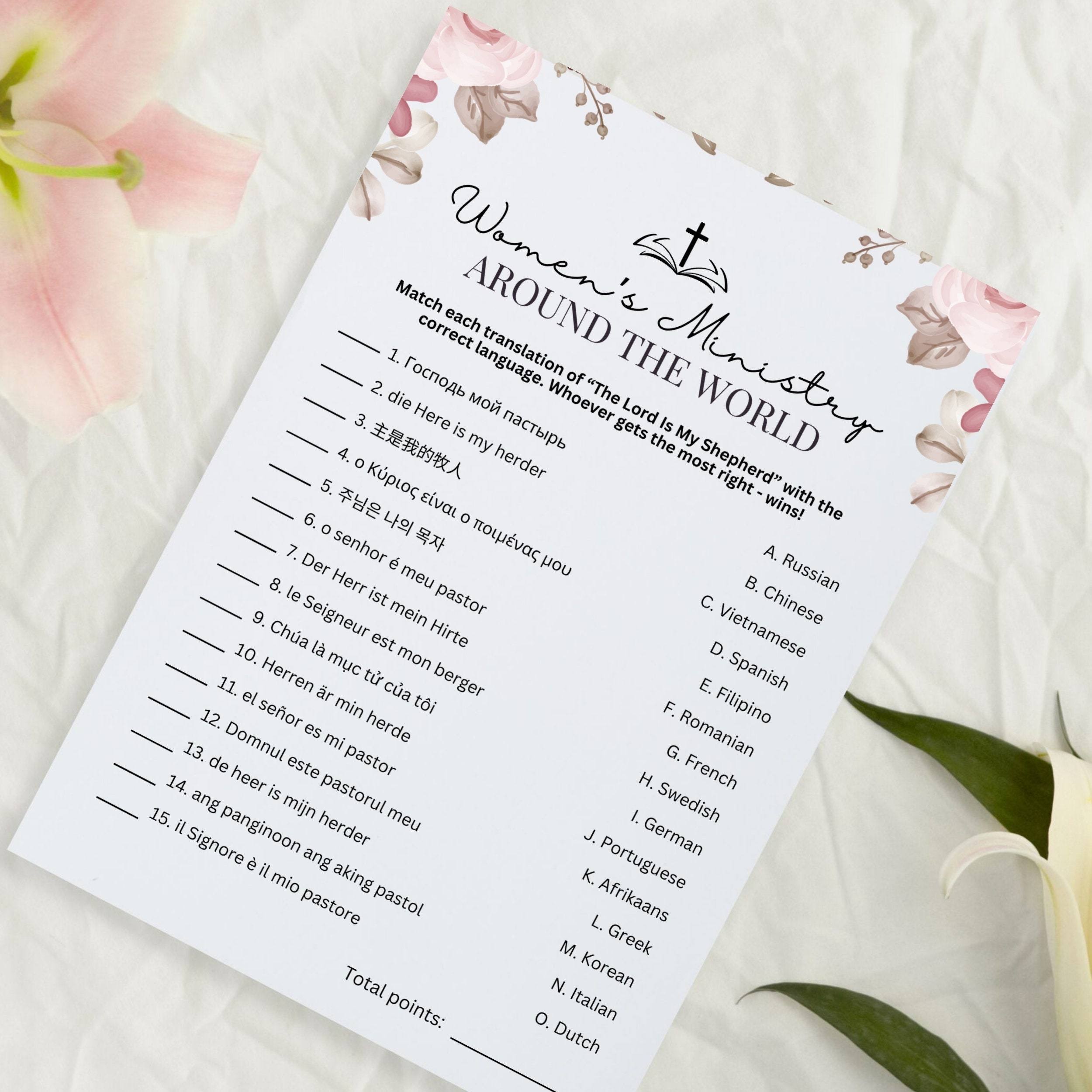 Women's Ministry Around the World Fun Game to Help the Girls Mix and ...