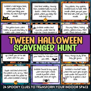 Halloween Scavenger Hunt: Spooky Clue Game for Tweens (PDF) - Etsy