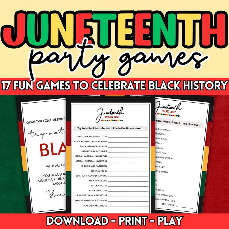 Juneteenth Games Bundle of Trivia Questions and Word Puzzle Activities ...