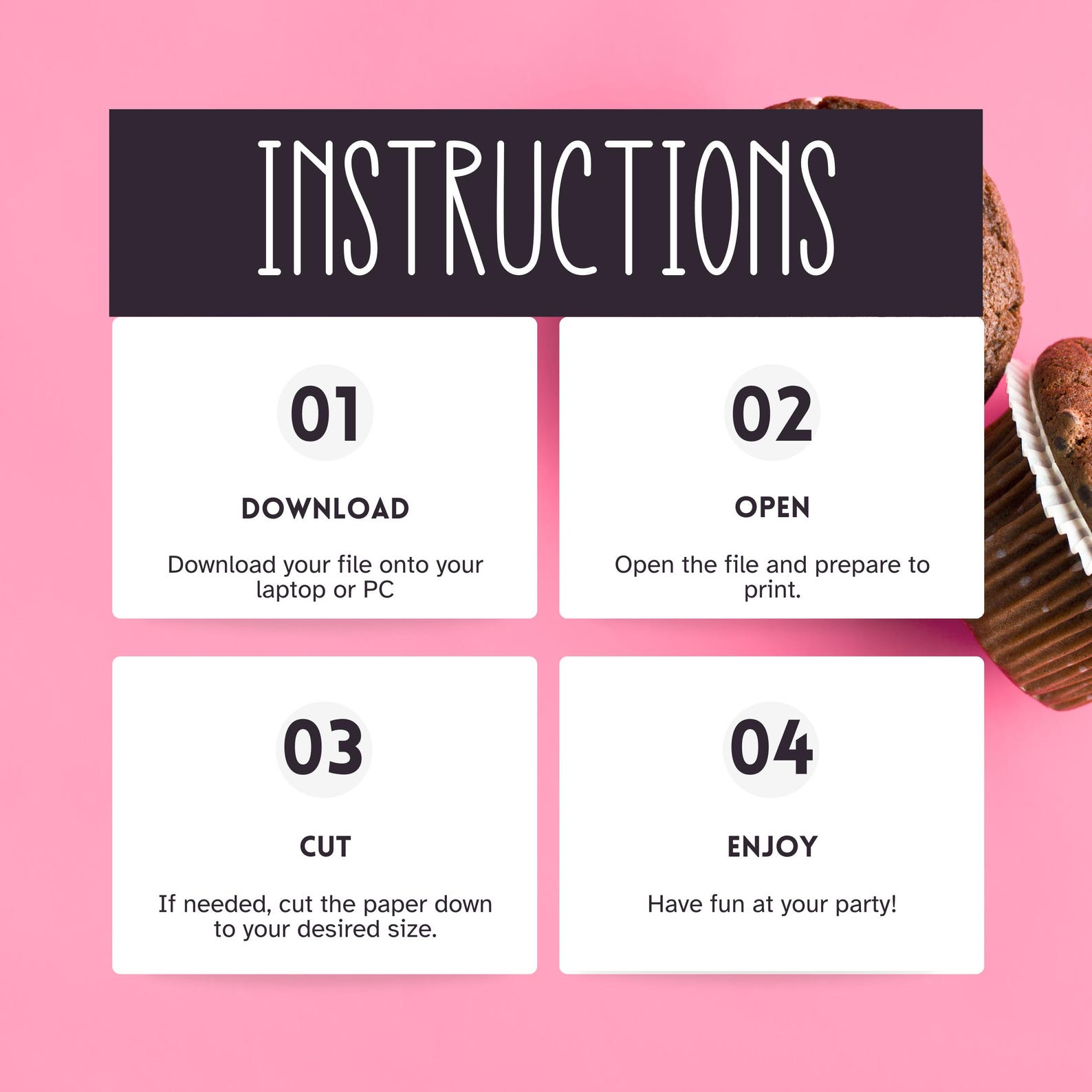 Muffin Name Generator Game: Birthday Party Activity (digital Download ...