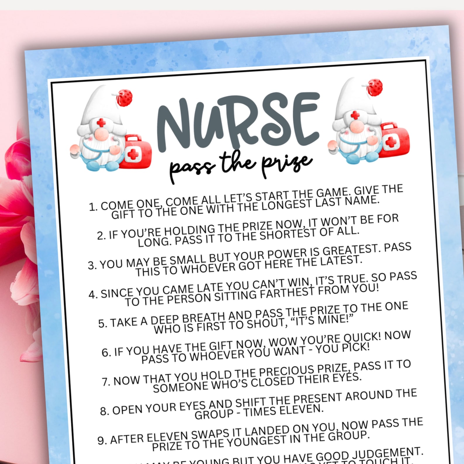 Nurse Pass the Prize Left Right Game for Nurses Appreciation Week RN ...