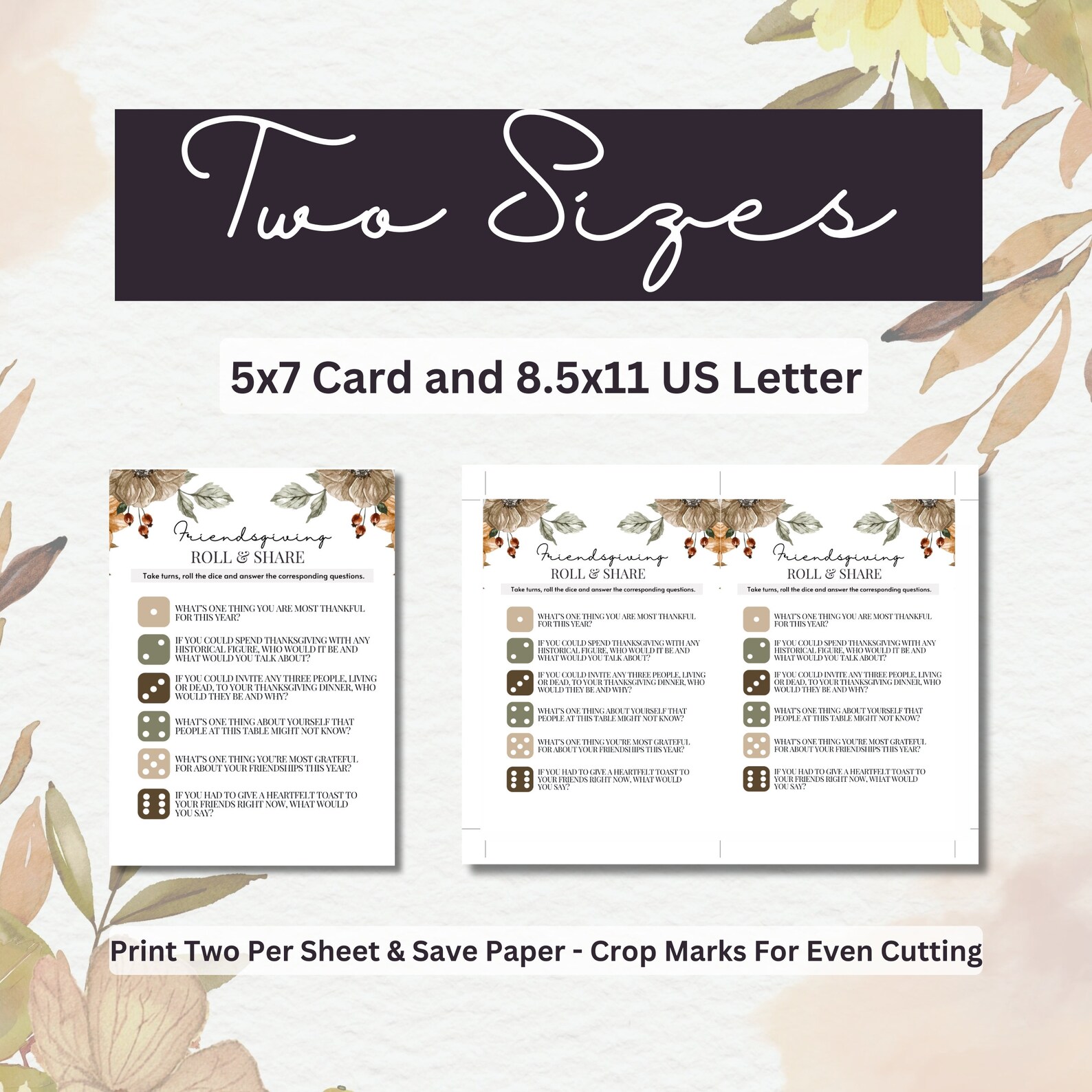 Friendsgiving Roll and Share Game: Thanksgiving Icebreaker (PDF) - Etsy